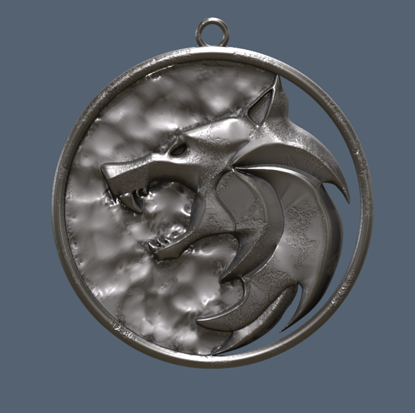 The Witcher Wolf Medallion 3D Model OBJ Files - Villainous Prop Shop